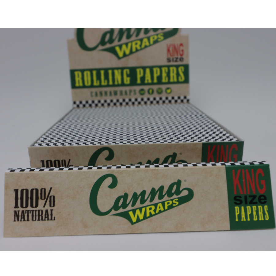Canna Wraps: Natural Wraps King Size Rolling Papers 25 Booklet Pack ...