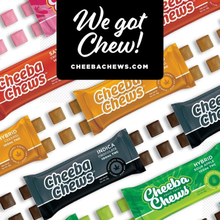 Cheeba Chews: Green Hornet Hybrid Blue Raspberry Gummy 10mg | Leafly