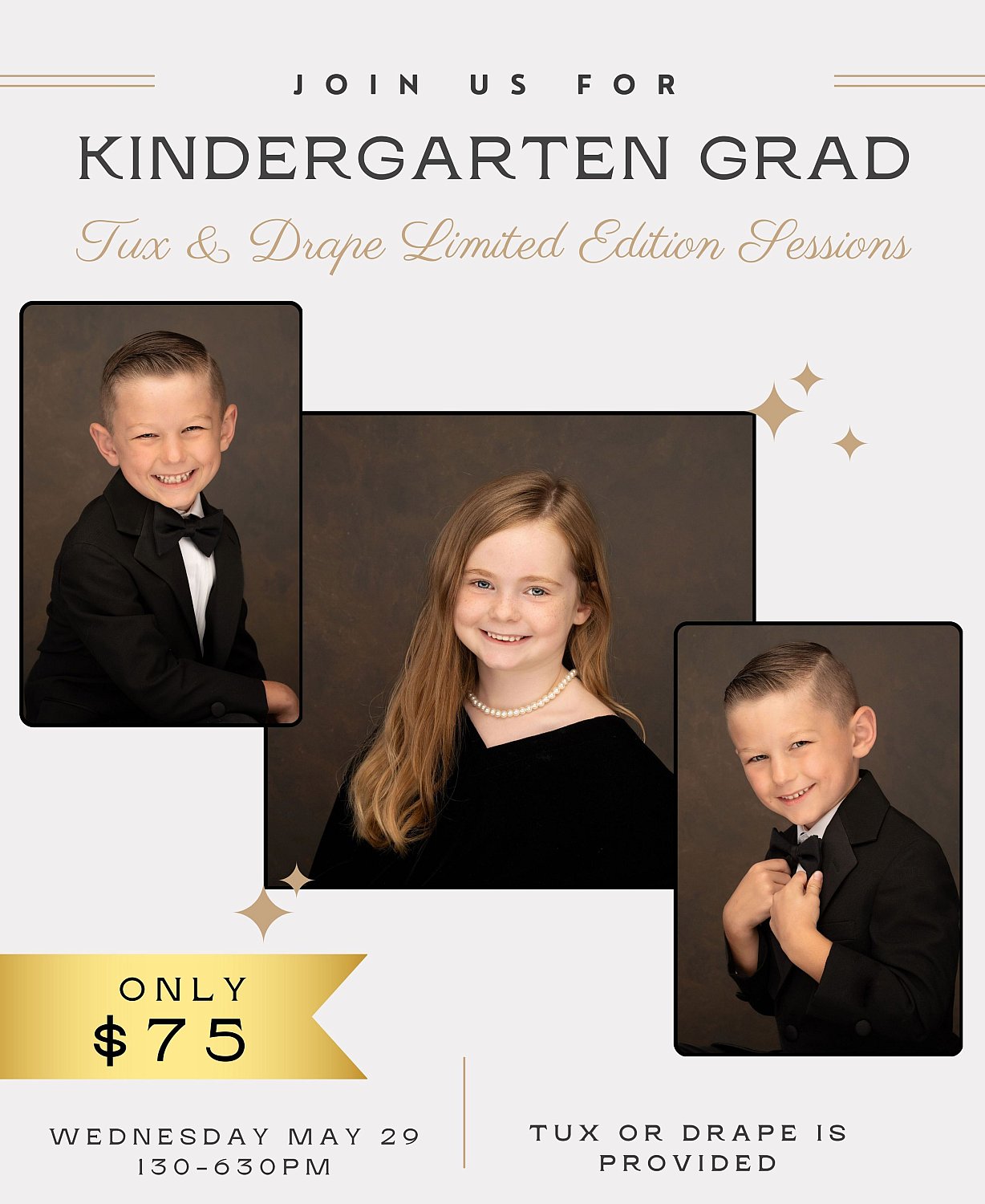 Kindergarten Grad Tux and Drape Limited Edition Sessions- May/June 2024 ...