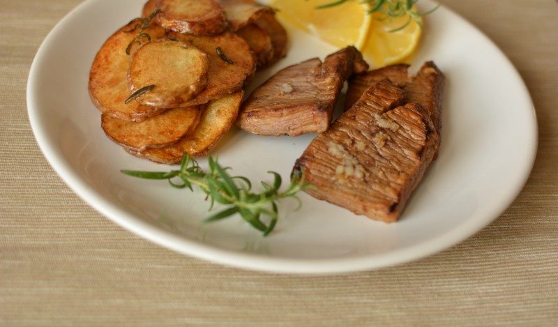 Lemony Beef with Rosemary Potatoes