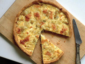 Belgian Leek Tart With Aged Goat Cheese (Flamiche Aux Poireaux) Recipe ...