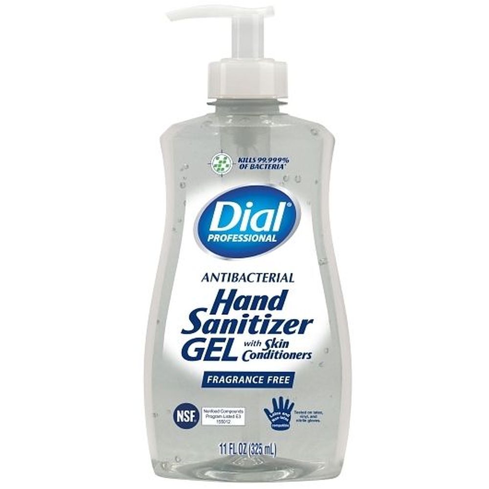 Dial Professional Fragrance-Free Antibacterial Hand Sanitizer Gel with ...