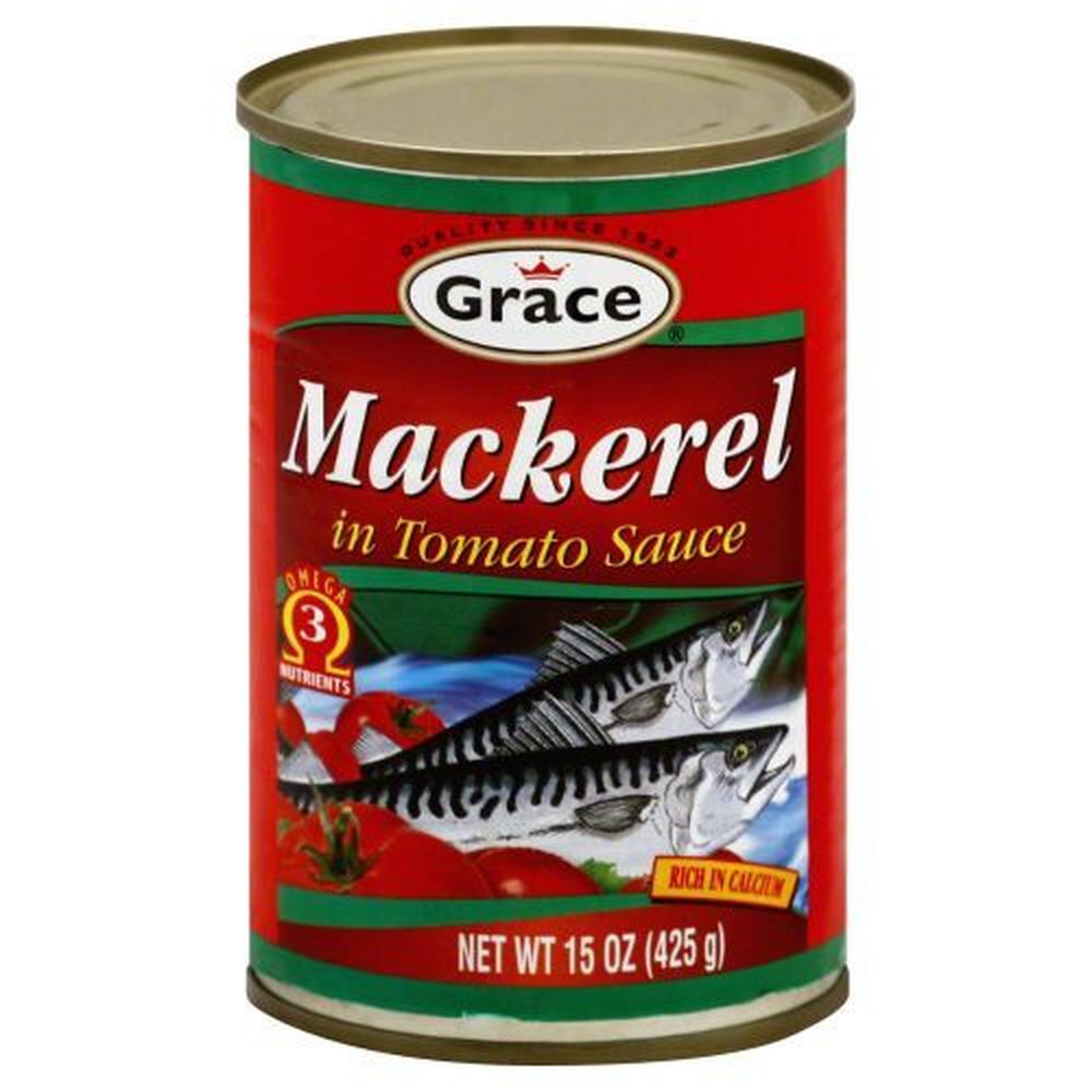 Grace Caribbean Mackerel in Tomato Sauce, 15 Ounce -- 24 per case
