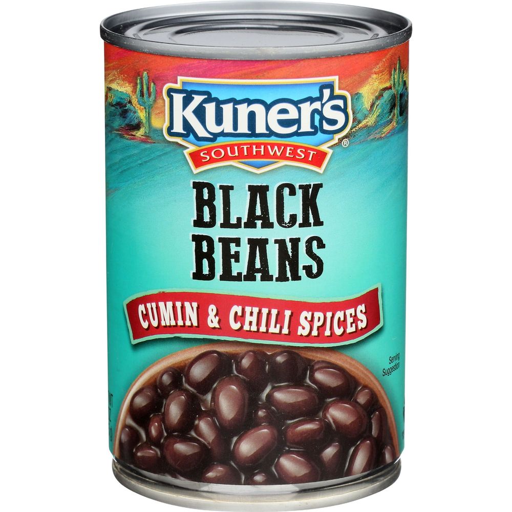 Kuner's Black Beans with Cumin and Chili Spices, 15 Ounce -- 12 per case