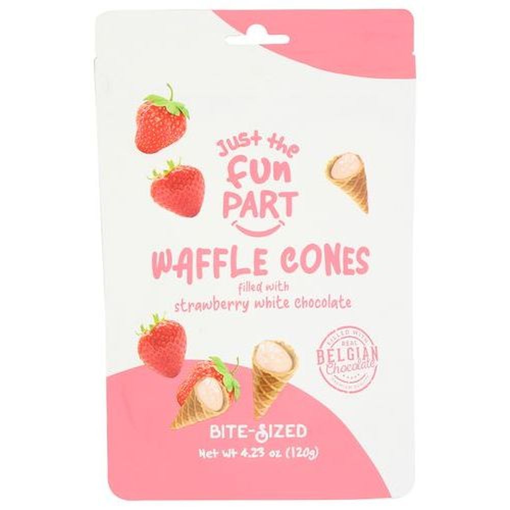 Just The Fun Part Waffle Cone Filled with Strawberry and White ...
