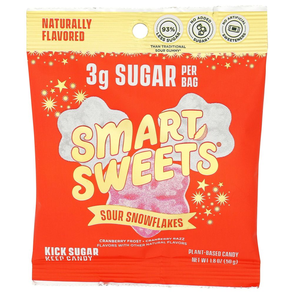 SmartSweets Sour Snowflakes Candy, 1.8 Ounce -- 14 per case
