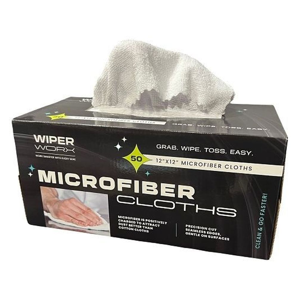 CTC 12 x 12 inch Green Disposable Microfiber Cloth, 50 count