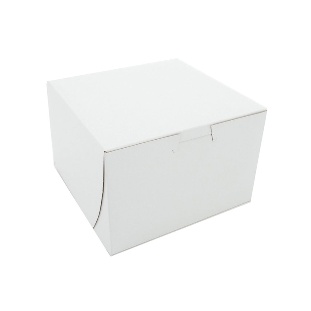 Southern Champion Tray White Paperboard Plain Lock Corner Bakery Box, 6 ...