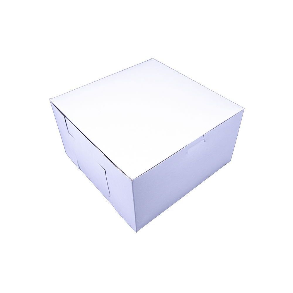 Southern Champion Tray White Kraft Paper Lock Corner Bakery Box, 9 x 9 ...