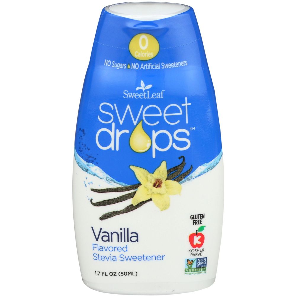SweetLeaf Sweet Drops Vanilla Flavored Stevia Sweetener, 1.7 Ounce ...