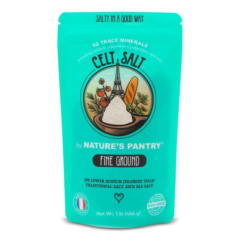 Celt Salt By Natures Pantry Fine Ground Salt, 0.5 Pound -- 6 per case