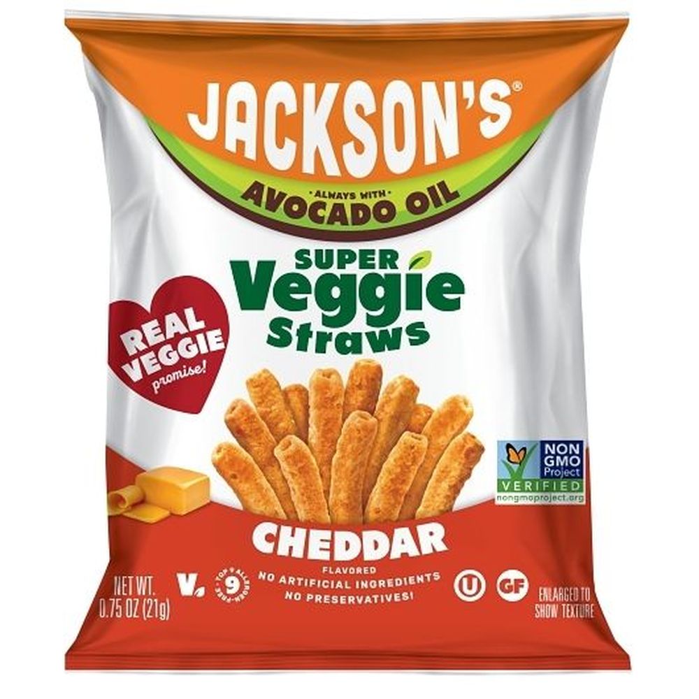 Jackson's Cheddar Avocado Oil Super Veggie Straws, 0.75 Ounce -- 50 per ...