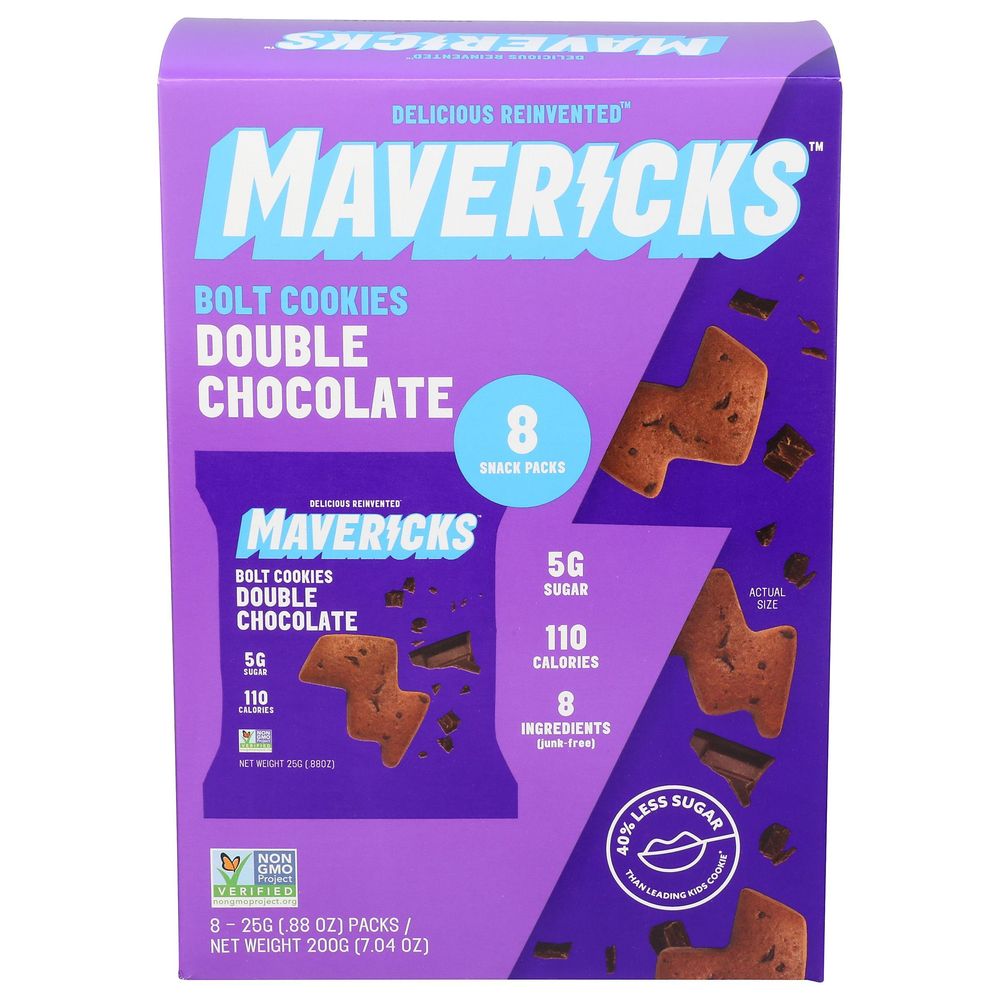 Mavericks Double Chocolate Bolt Cookies, 7.05 Ounce -- 6 per case