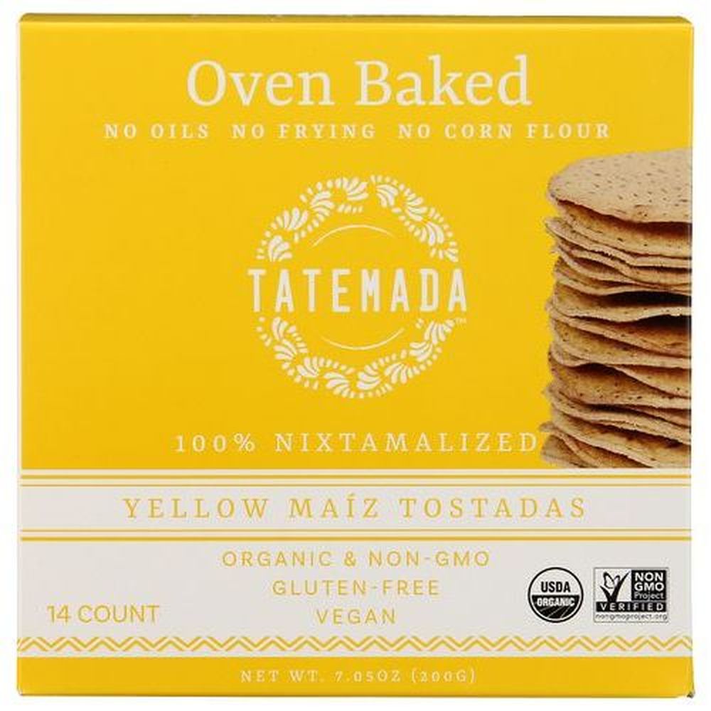 Tatemada Oven Baked Yellow Maiz Tostadas, 200 Gram -- 6 per case