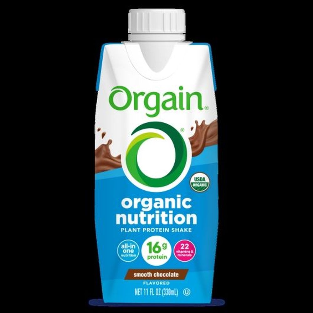Orgain Organic Smooth Chocolate Nutrition Shake, 11 Fluid Ounce -- 12 ...