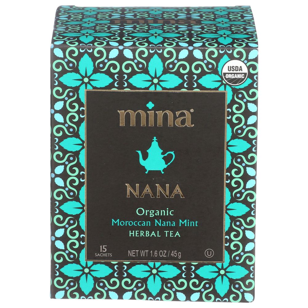Mina Organic Moroccan Nana Mint Herbal Tea, 15 count -- 6 per case