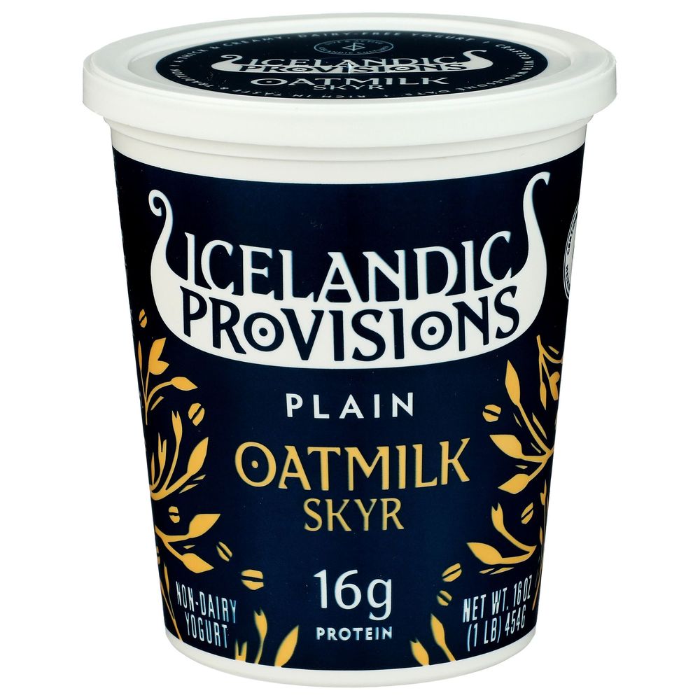 Icelandic Provisions Plain Oatmilk Skyr, 16 Ounce -- 6 per case