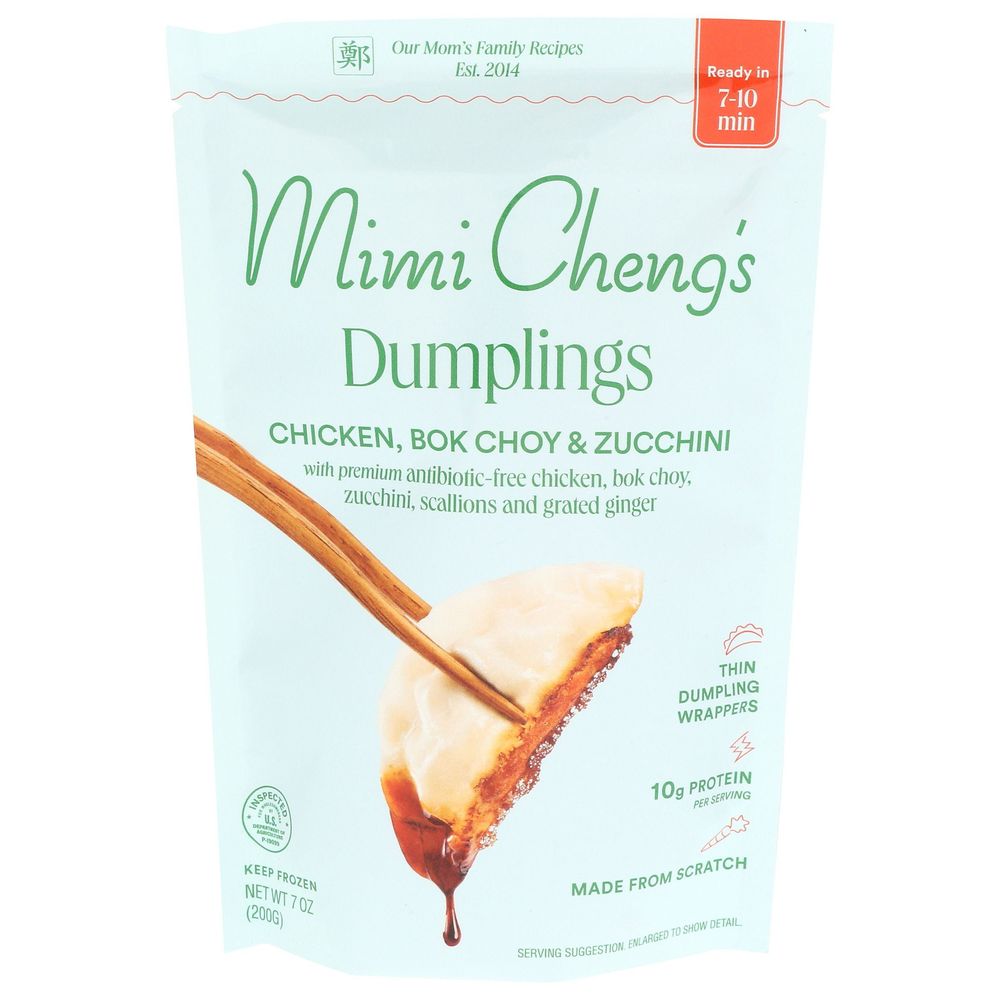 Mimi Chengs Chicken Bok Choy Zucchini Dumplings, 7 Ounce -- 6 per case