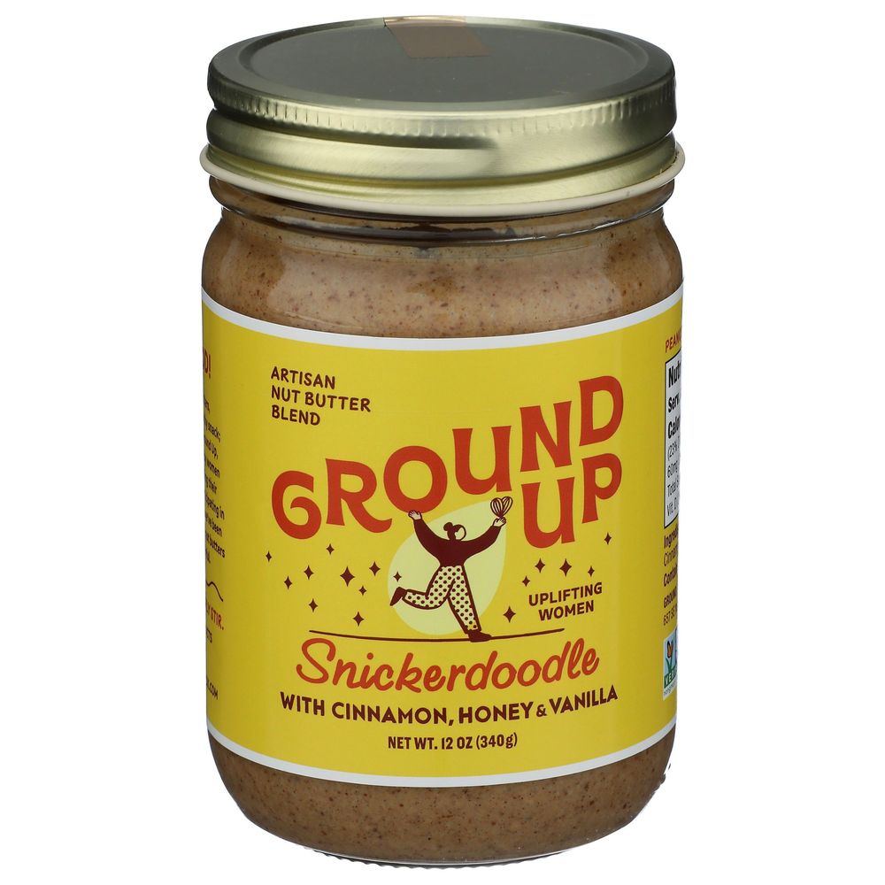 Ground Up Cinnamon Snickerdoodle Almond and Cashew Butter, 12 Ounce ...