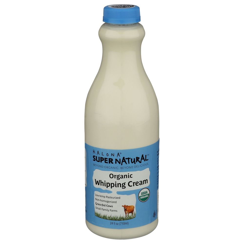 Kalona SuperNatural Organic Whipping Cream, 24 Fluid Ounce -- 8 per case