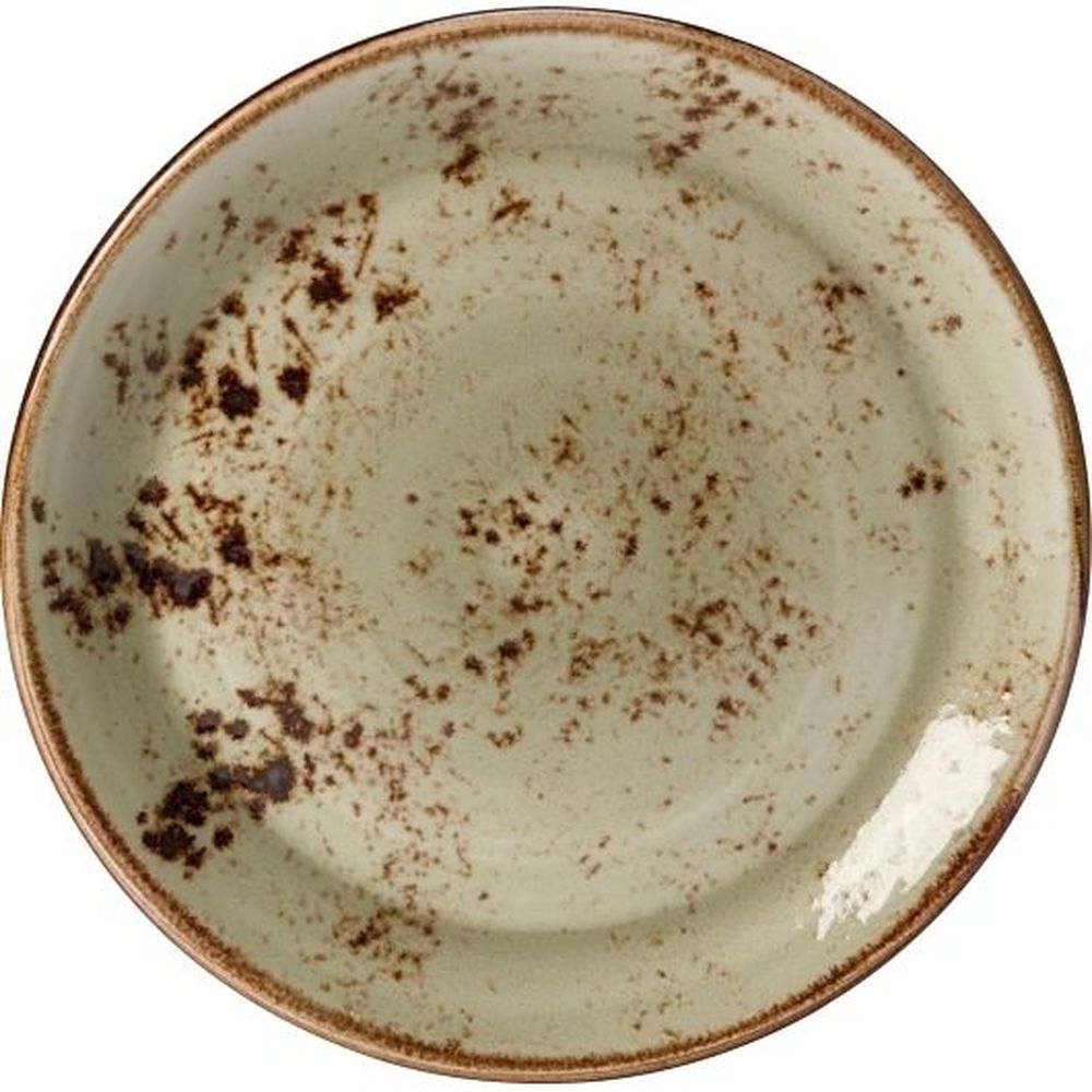 Steelite Craft Green Alumina Vitrified 10 inch Taste Coupe Plate, 24 Count
