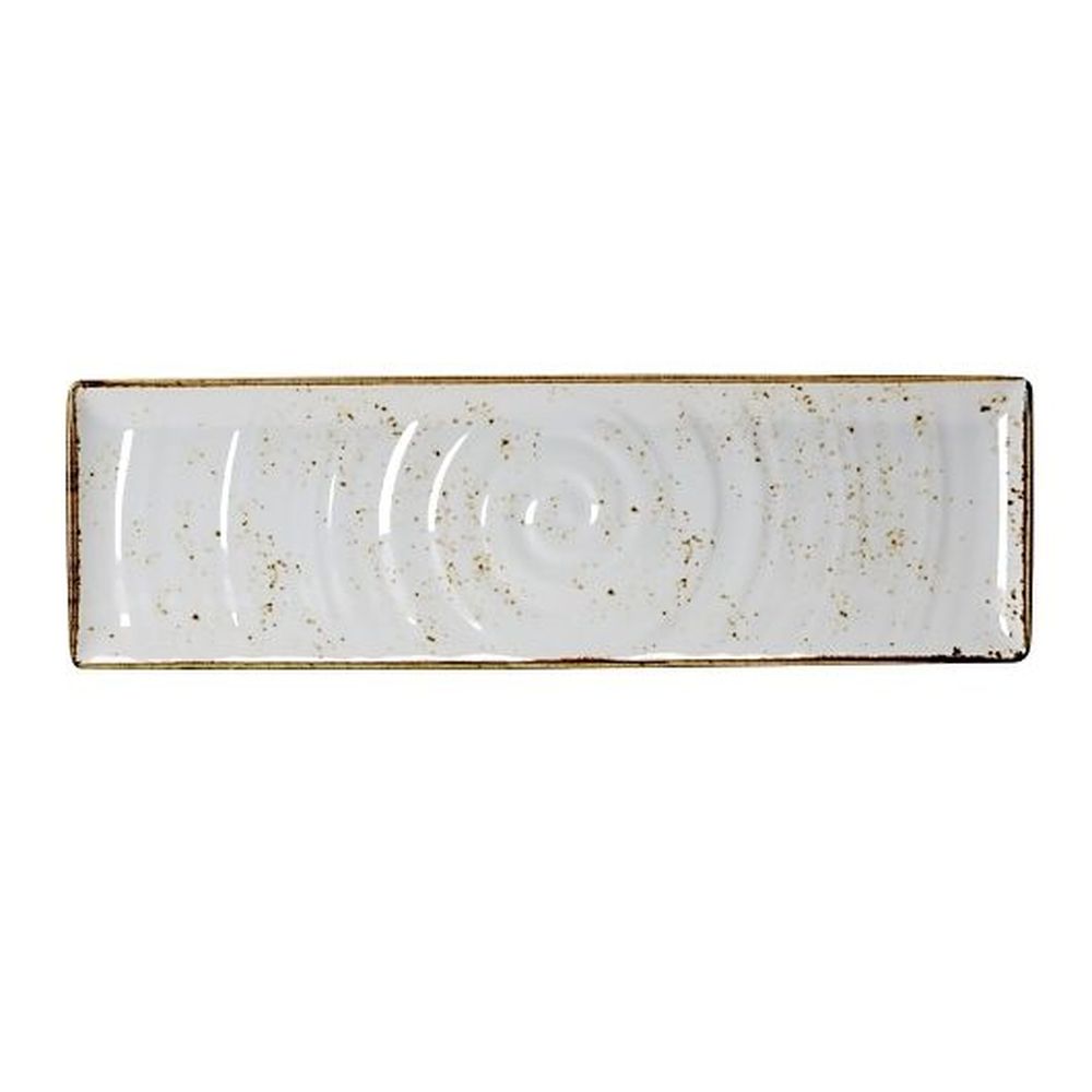 Creations Gastronorm Craft Melamine White 2/4 Rectangle Platter, 21 inch