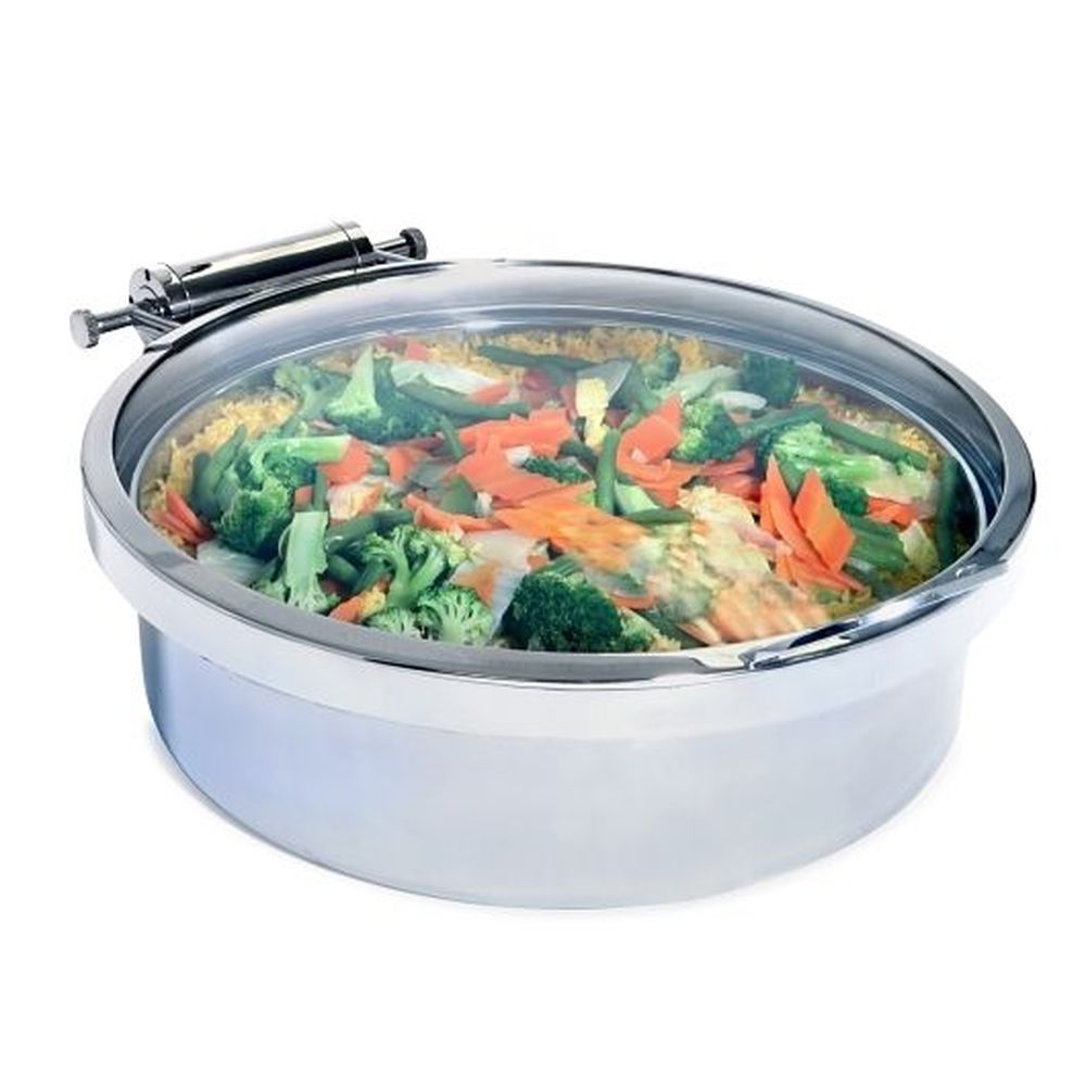 DW Haber 18/10 Stainless Steel Round Induction Grill Chafer with Full ...