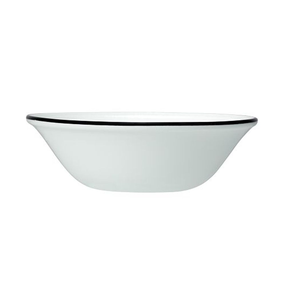 Steelite Bead Band Black Alumina Vitrified 18 Ounce Oatmeal Bowl, 12 Count