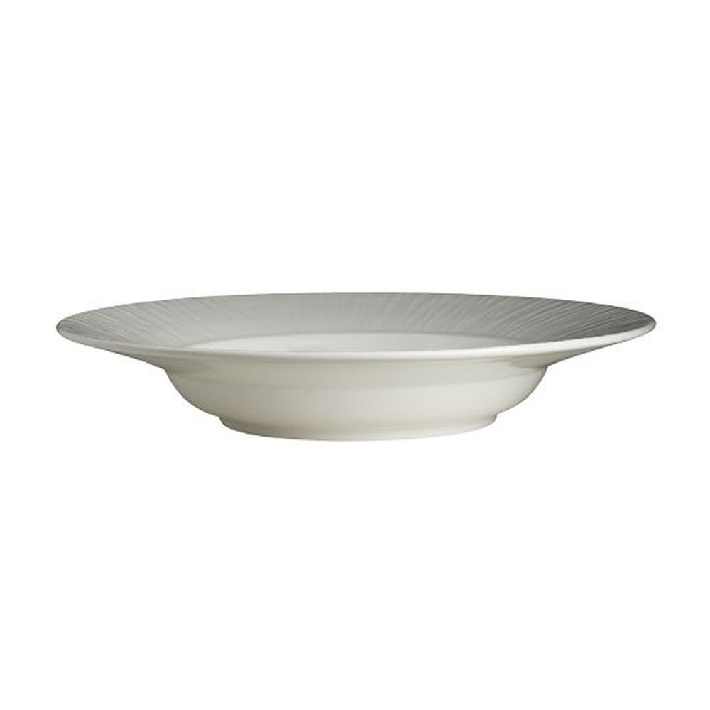 Folio Lucia Bone China 16 Ounce Wide Rim Pasta Plate, 12 Count