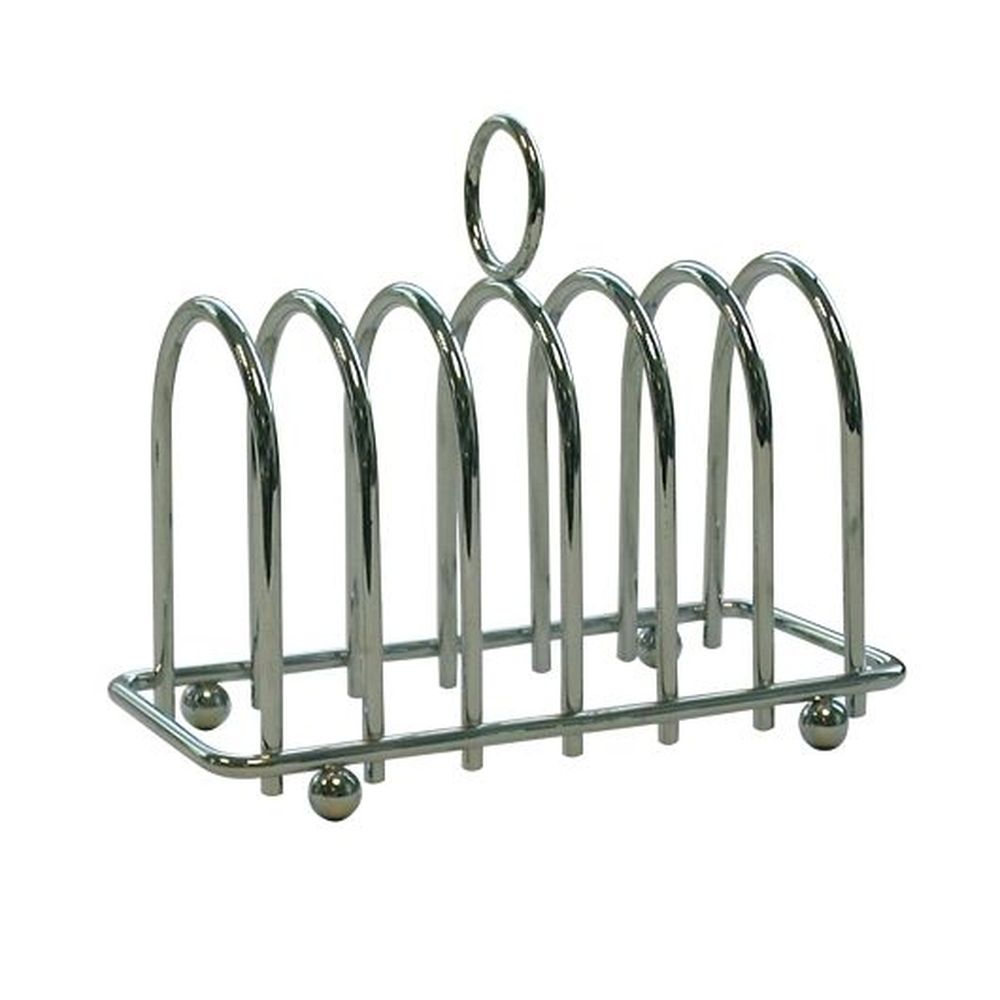 Genware Stainless Steel 6 Slice Toast Rack, 6 Count