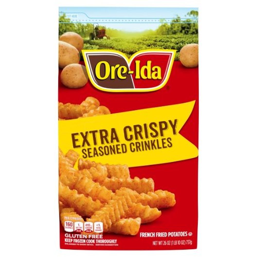 Ore-Ida Extra Crispy Seasoned Crinkle Cut French Fries, 26 Ounce -- 12 ...