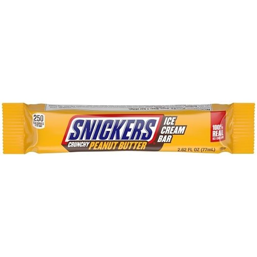 Snickers Crunchy Peanut Butter Ice Cream Bar, 2.62 Fluid Ounce -- 48 ...