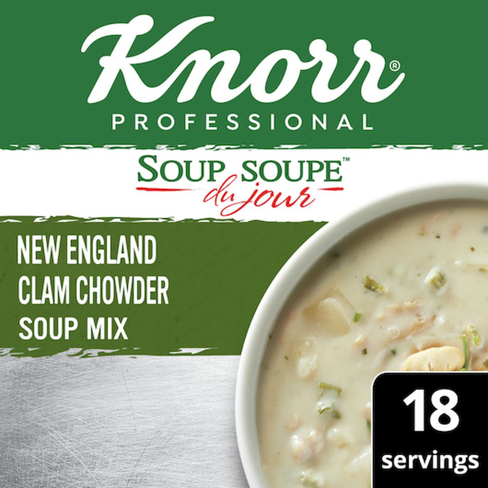 Knorr Professional Soup Du Jour New England Clam Chowder Soup Mix, 27 ...