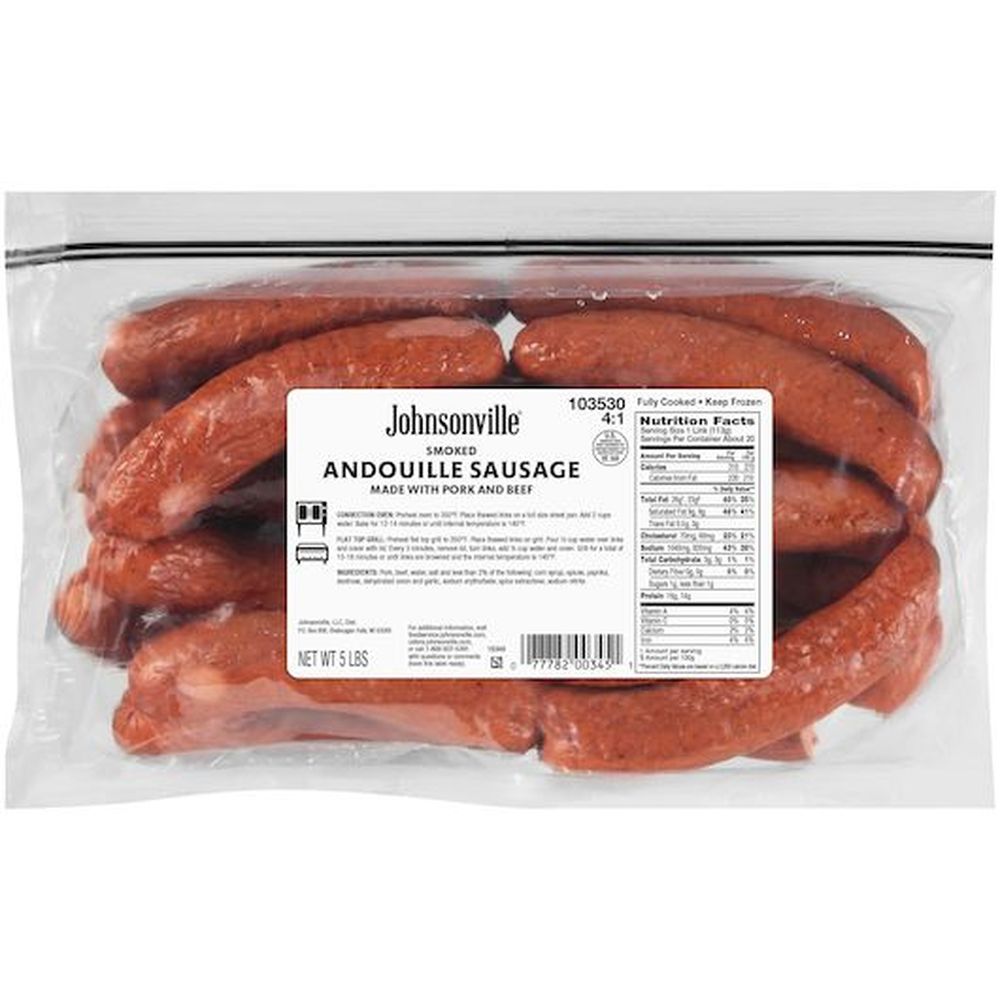 Johnsonville Smoked Andouille Pork Sausage Link Case | FoodServiceDirect