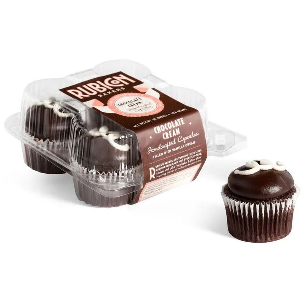 Rubicon Bakers Chocolate Cream Cupcakes, 10 Ounce -- 12 per case