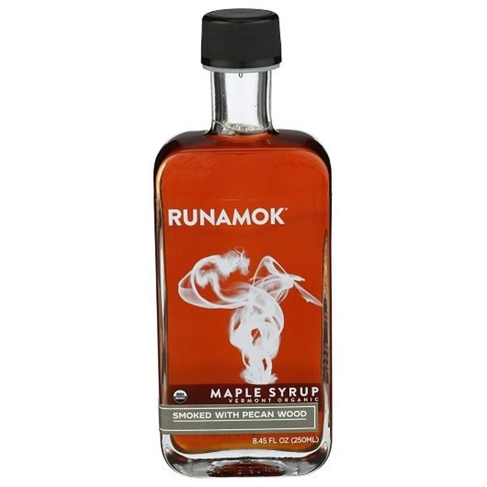 Runamok Maple Organic Smoked With Pecan Wood Infused Maple Syrup, 8.45 ...