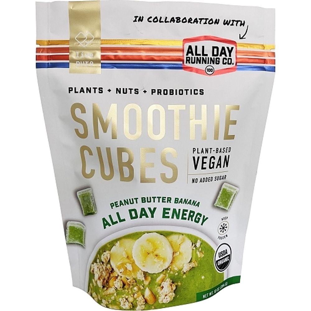 Live Pure Organic All Day Energy Peanut Butter Banana Smoothie Cubes ...