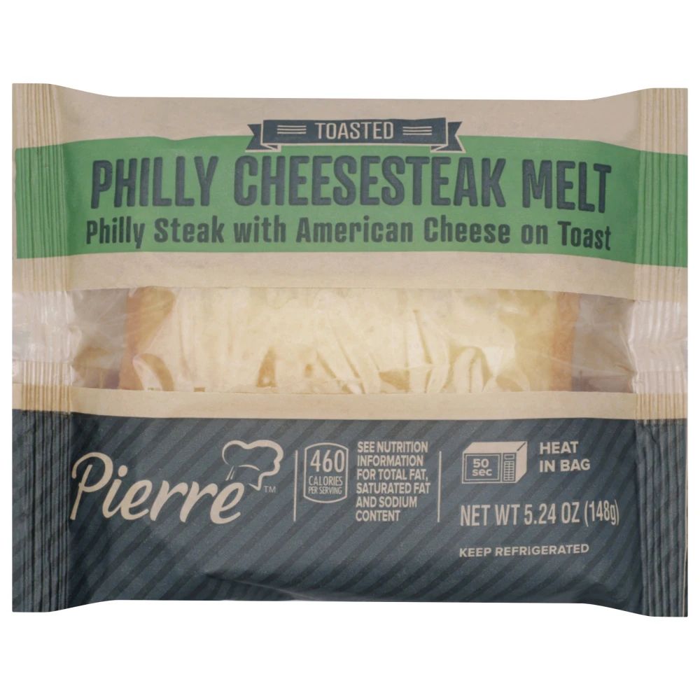 Pierre Fully Cooked Philly Cheese Steak Melt Sandwich, 5.24 Ounce -- 12 ...