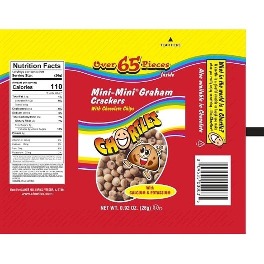 Chortles Mini-Mini Graham Crackers with Chocolate Chip, 0.92 Ounce ...