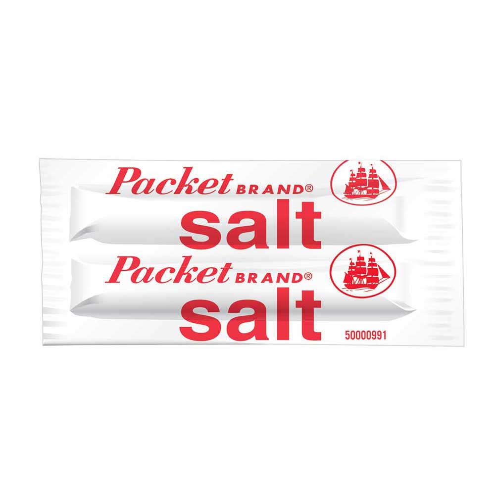 Packet Brand 2-Flute Non-Iodized Salt Packets Case | FoodServiceDirect