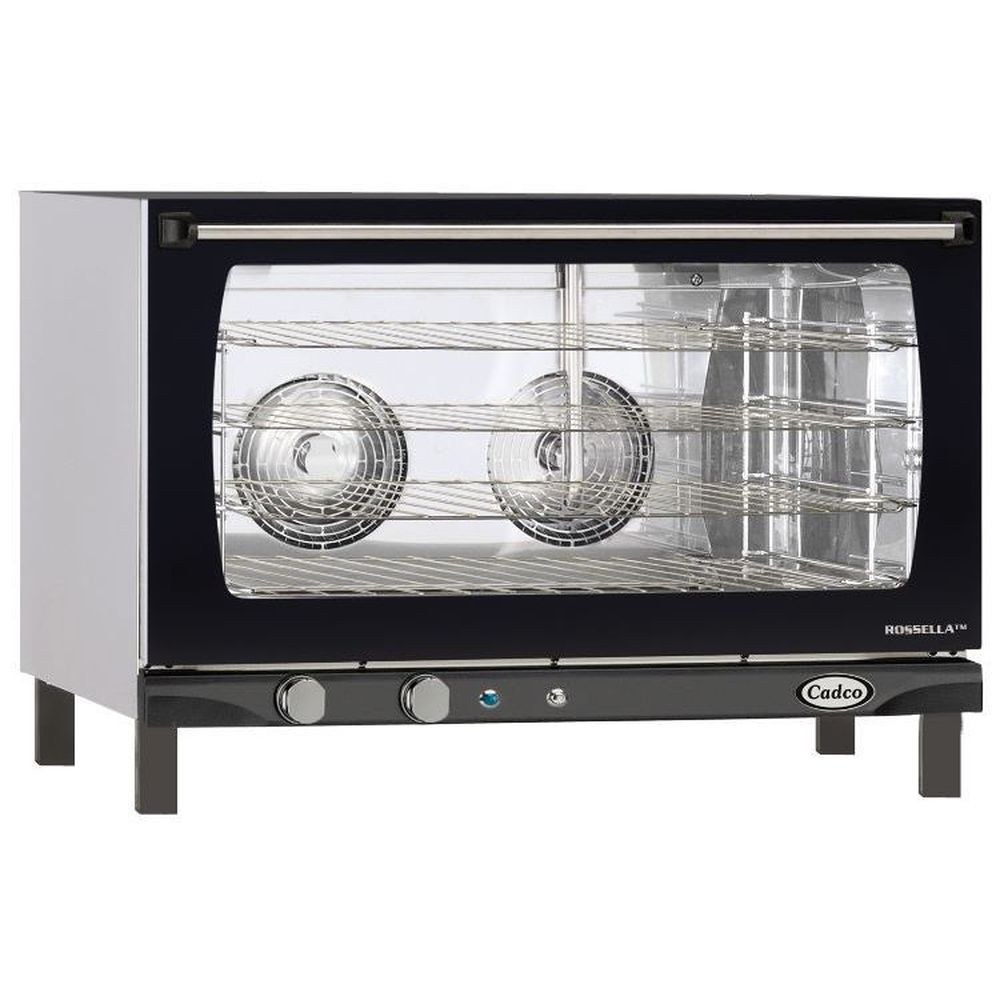 Cadco Heavy-Duty Stainless Steel 220 Volt Countertop Convection Oven ...