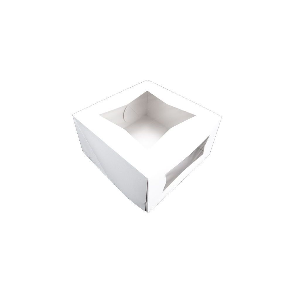 Southern Champion White Paperboard Window Bakery Box, 10 x 10 x 5 inch ...