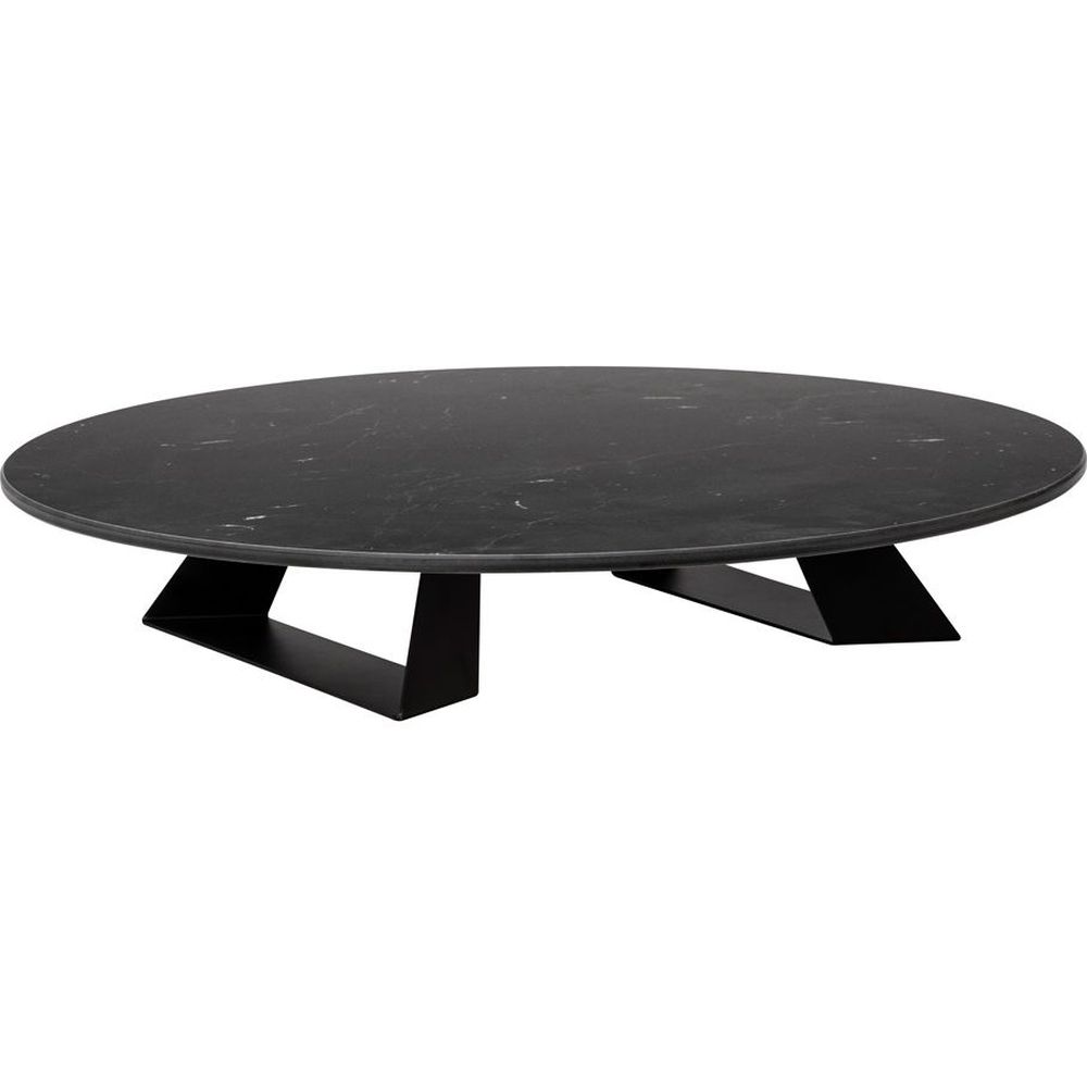 Rosseto Alto Round Black Marble HPL Riser with 3 inch Black Legs, 20 inch
