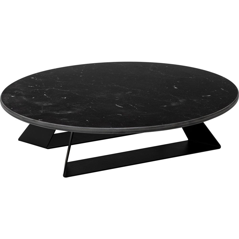 Rosseto Alto Round Black Marble HPL Riser with 3 inch Black Legs, 14 inch