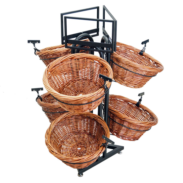 Mobile Merchandisers 4-Tier Display with Triangle Base and 6 Round ...