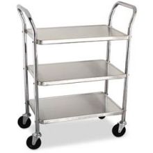 Stainless Steel 2 Shelf Dish Cart