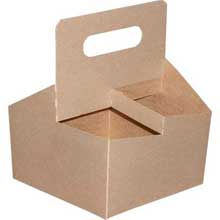 4 Cup Handled Carry Out Drink Carrier