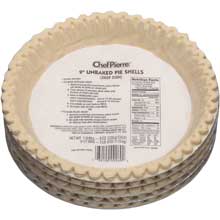 Chef Pierre Unbaked Lard Shortening Pie Shell 9 inch
