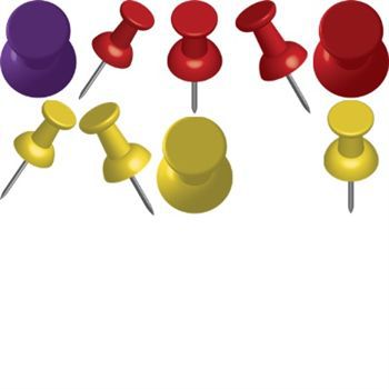 Push Pins Clip Art | Digital Art