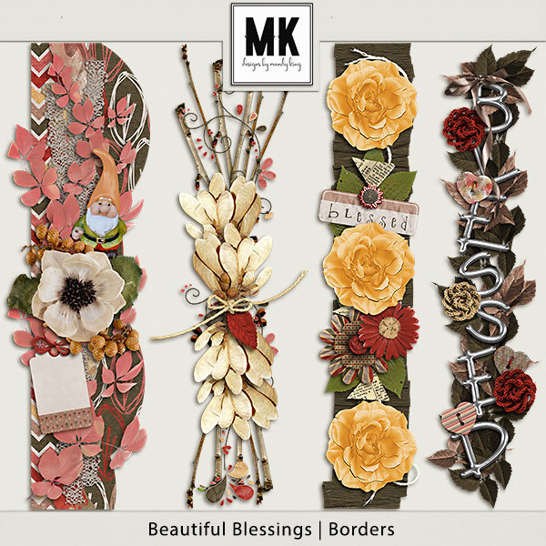 Beautiful Blessings - Borders | Digital Art
